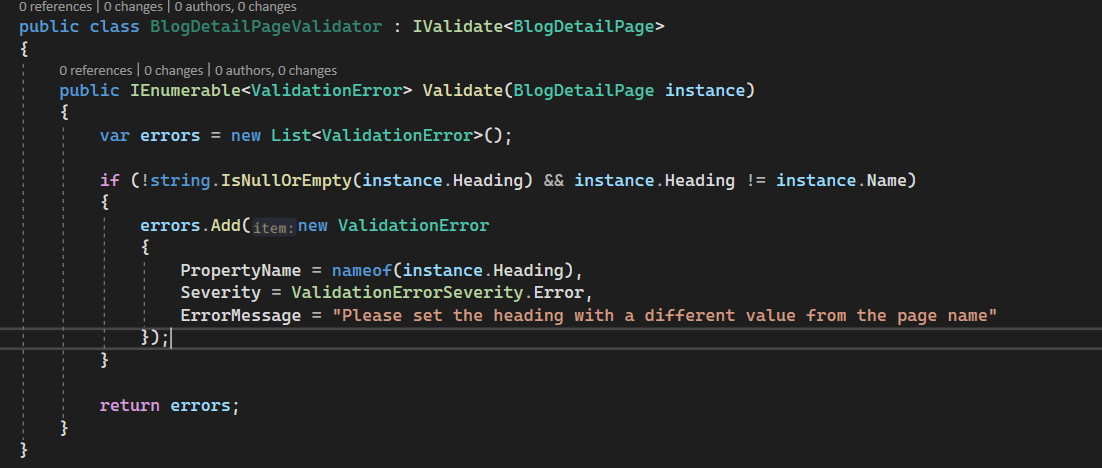 Optimizely CMS Validators vs Publish Events - CDIS